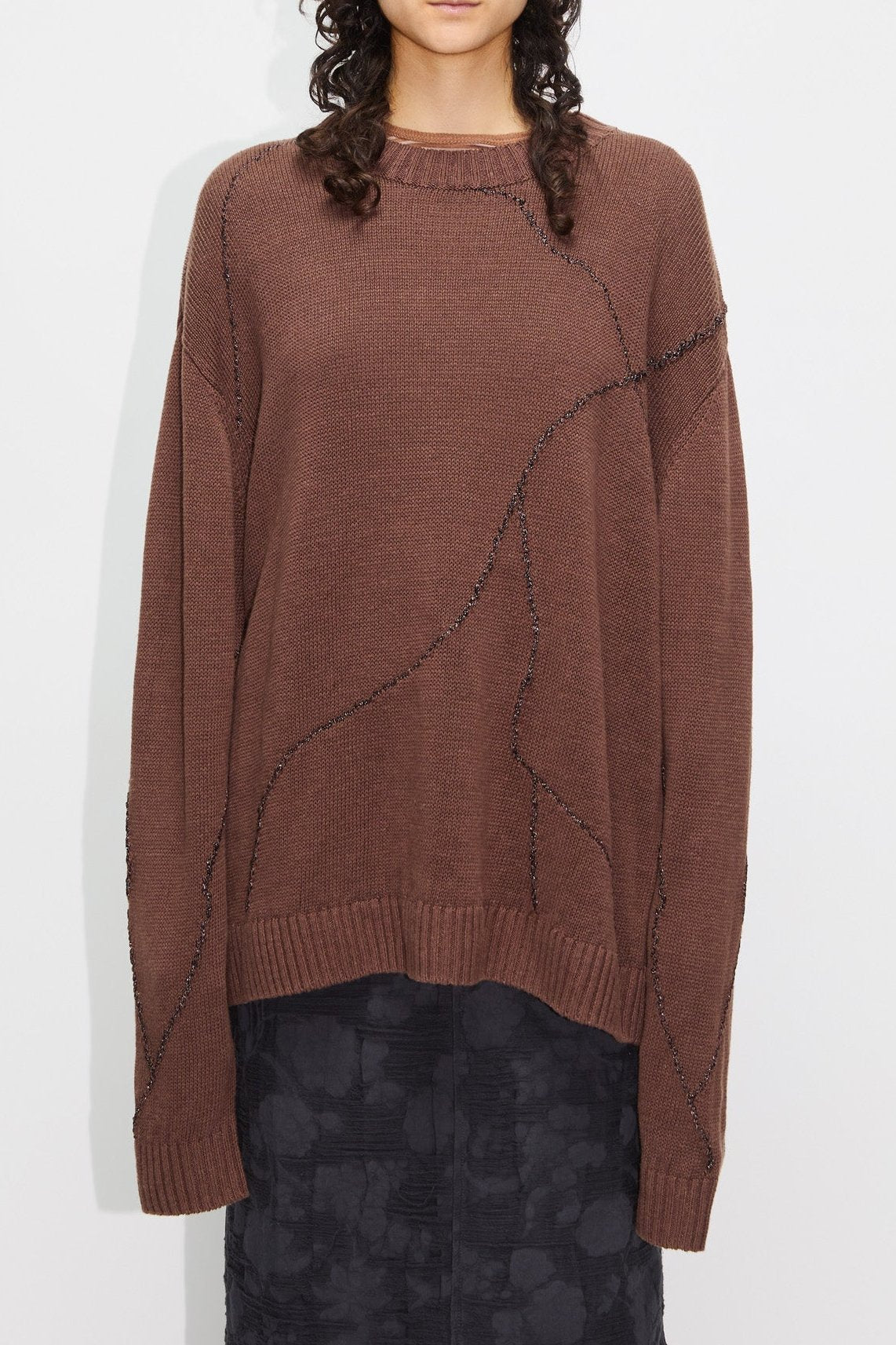 Linen Sweater - Cracked Sweater in Brown – HOPE STHLM Linen Sweater - Cracked Sweater in Brown – HOPE STHLM